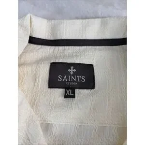 Saints Studio | Shirts | Saints Studio Button Camp Shirt Xl Cream ...